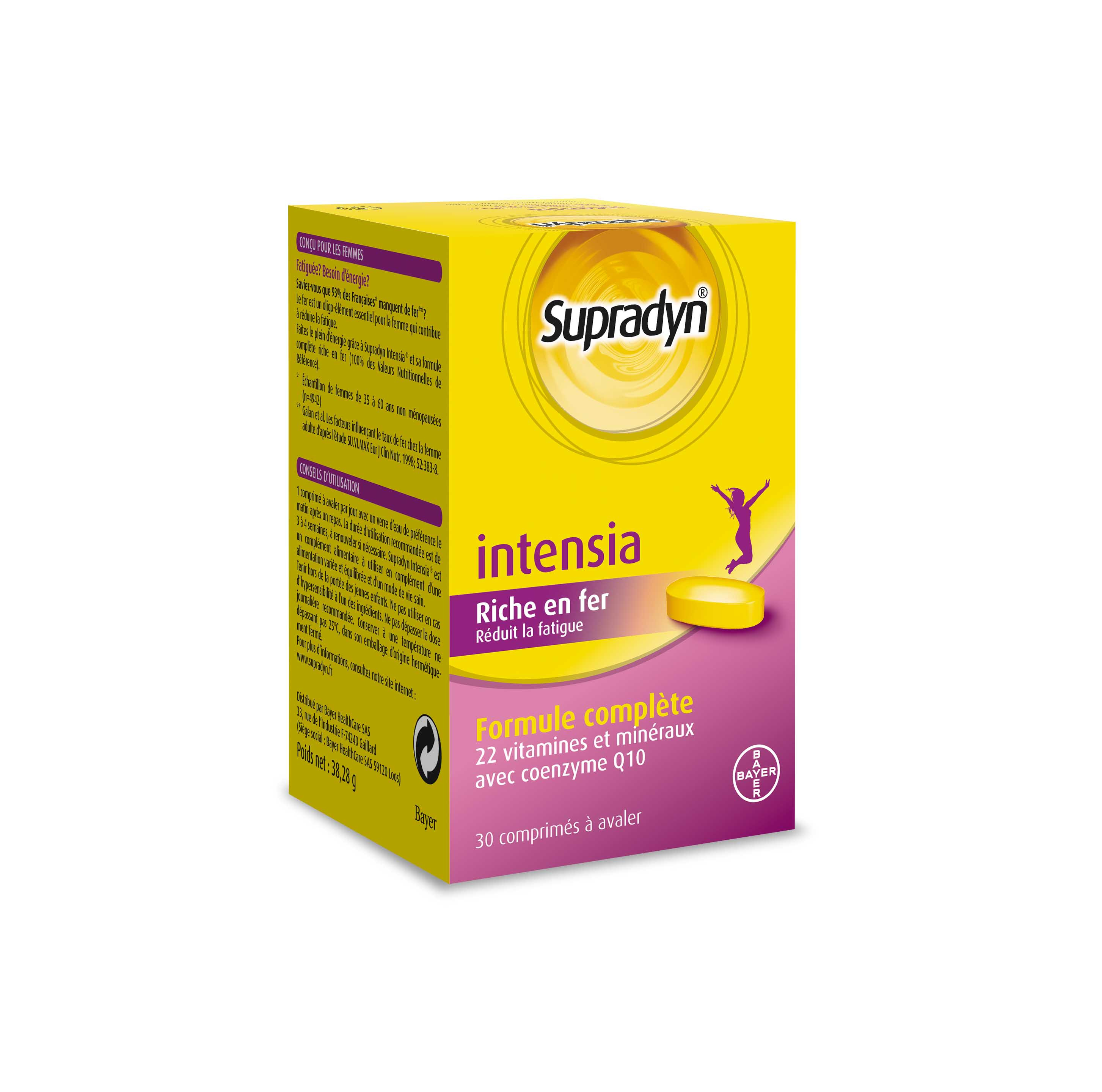 Supradyn Intensia à avaler Vitamines, Minéraux et Fer Réduit la fatigue 30 comprimés au meilleur ...