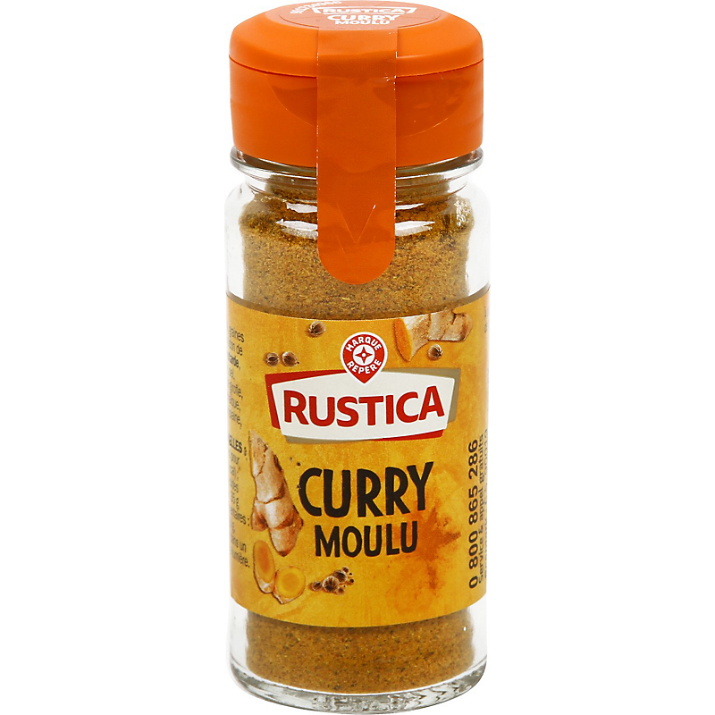 Curry moulu - flacon 42 g - RUSTICA au meilleur prix | E.Leclerc