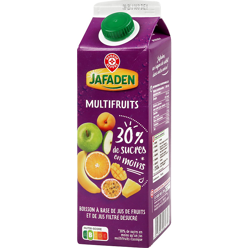 Jus multifruits désucré - 1 l - JAFADEN au meilleur prix | E.Leclerc